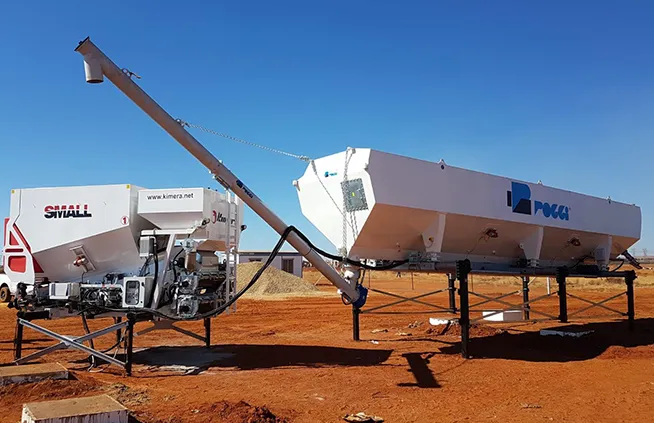 Horizontal silos powder storage and dosing | Poggi s.p.a.