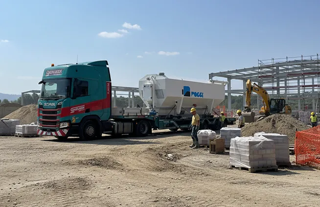 Horizontal silos powder storage and dosing | Poggi s.p.a.